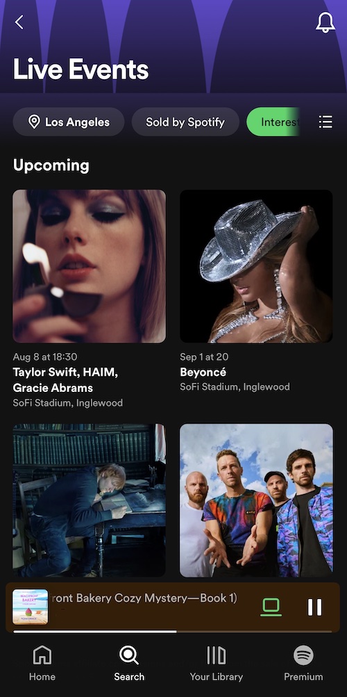 Spotifyライブイベント：近くのコンサートを見つける方法 - Pazusoft